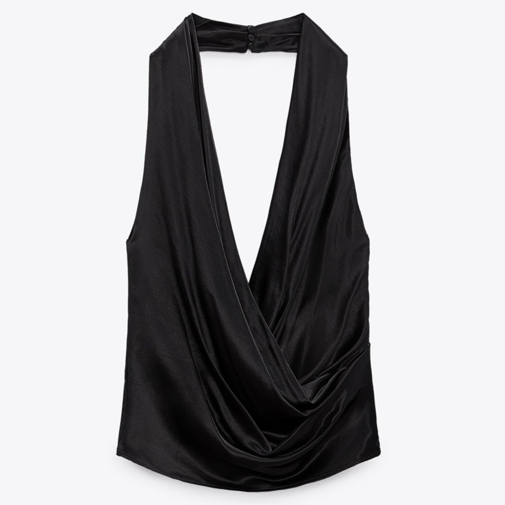 Zara Draped Neck Top - Gem